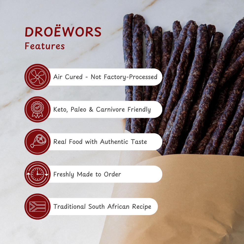 Steve’s Droëwors |Traditional South‑African Dried Beef Sticks